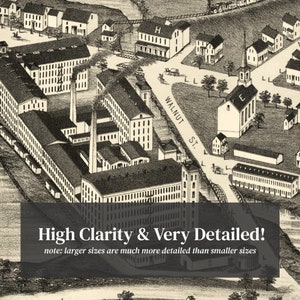 Maynard Map 1879 - Old Map of Maynard Massachusetts Art Vintage Print ...