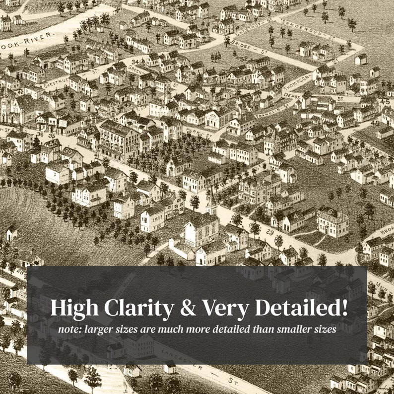 Pittsfield Map 1884 Old Map of Pittsfield New Hampshire Art - Etsy
