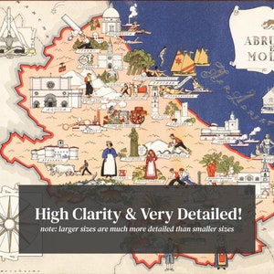 Abruzzi E Molise Italy Map 1938 - Old Map of Abruzzi E Molise Italy ...