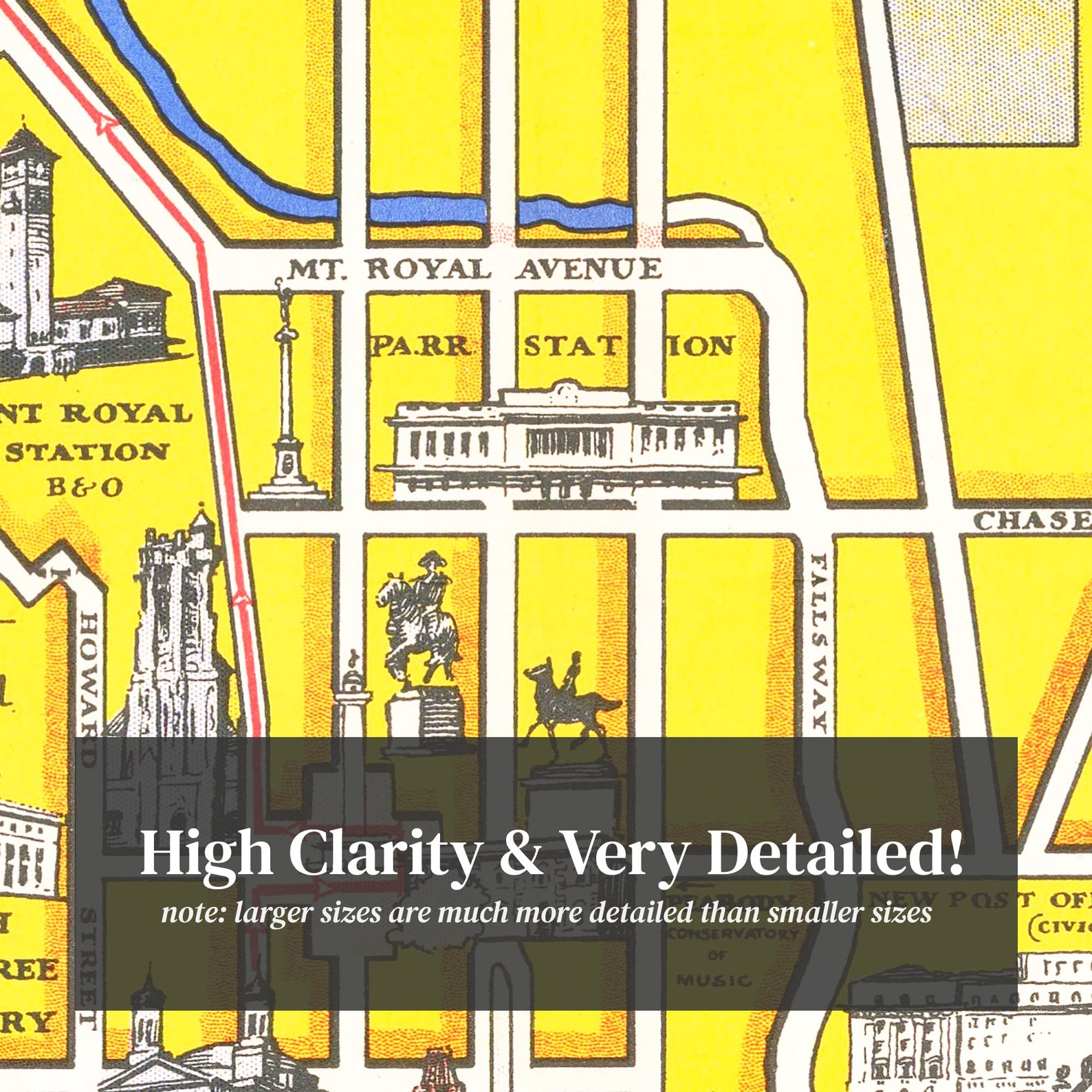 Baltimore Map 1935 Old Map of Baltimore Maryland Art Vintage - Etsy