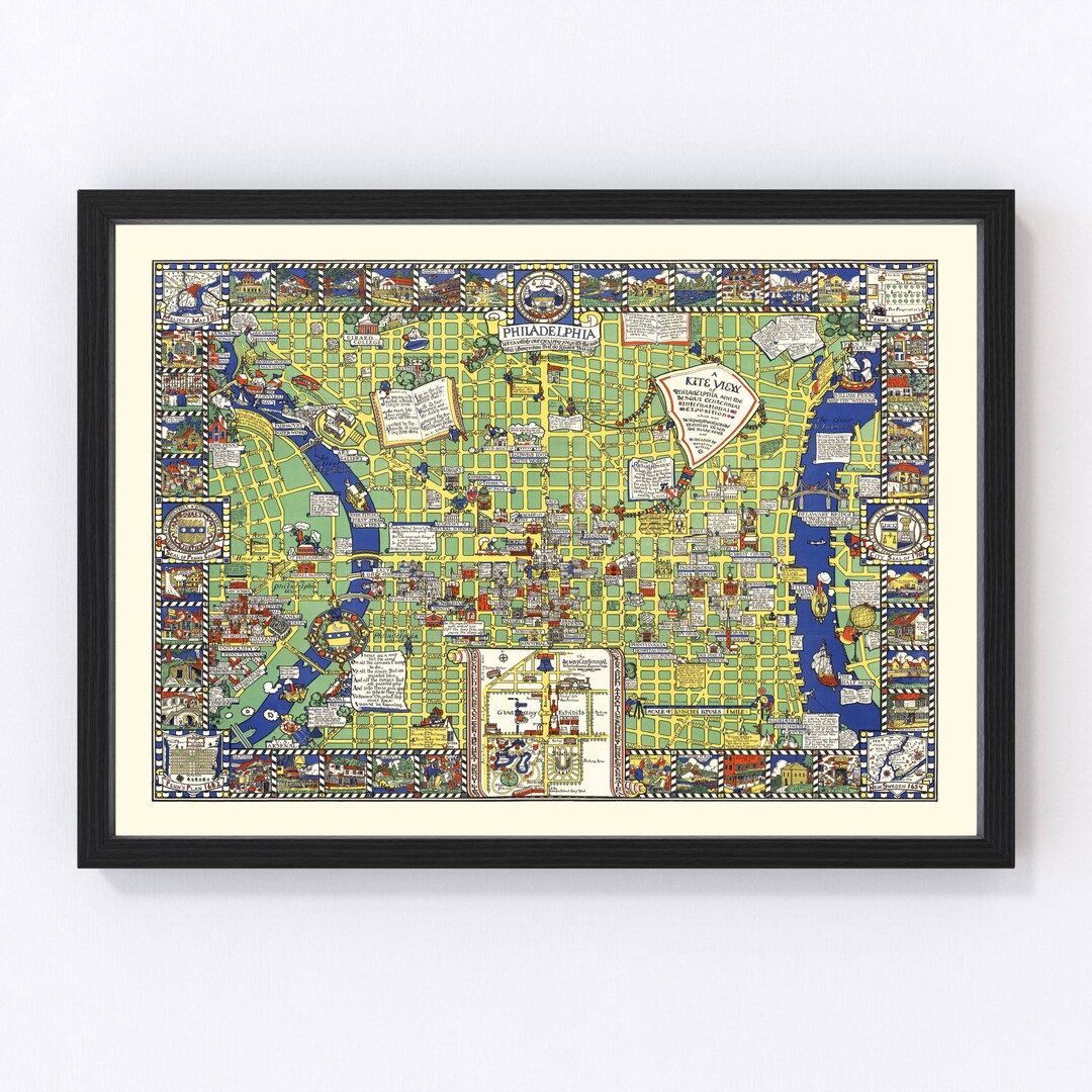 Philadelphia Map 1926, Vintage Philadelphia Map, Old Philadelphia ...