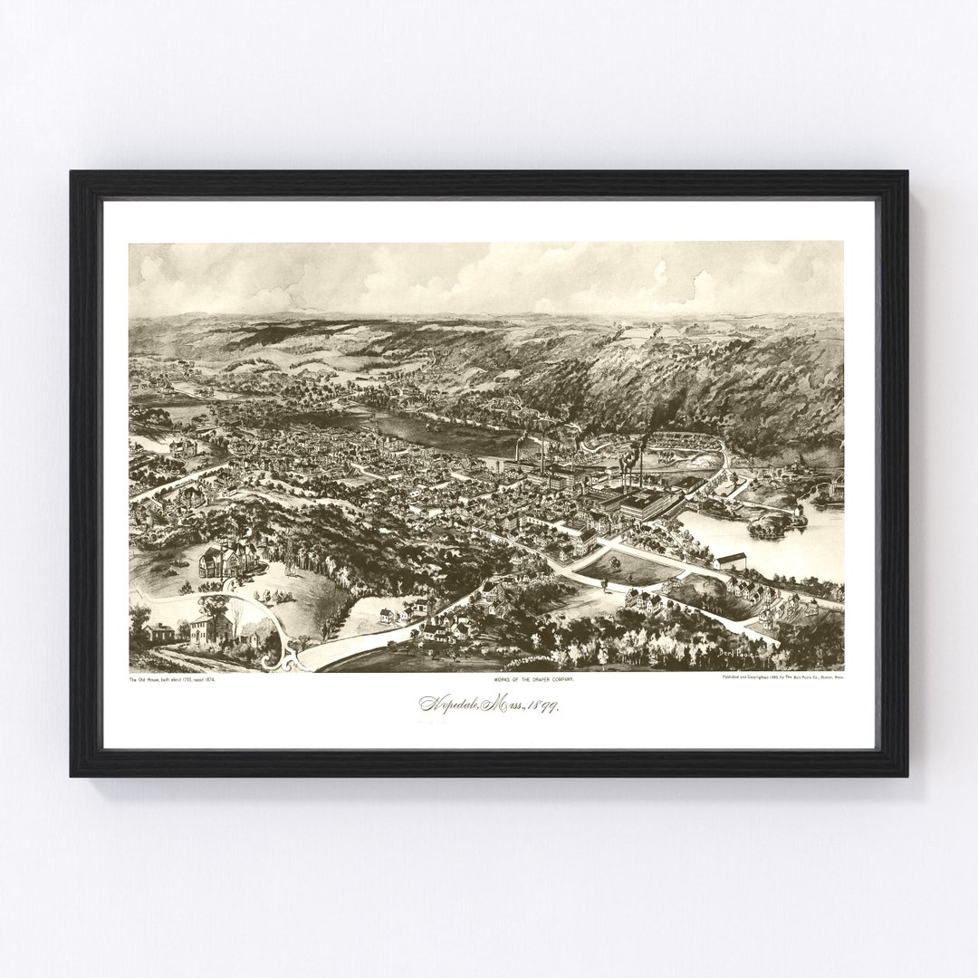 Hopedale Map 1899 Old Map of Hopedale Massachusetts Art - Etsy