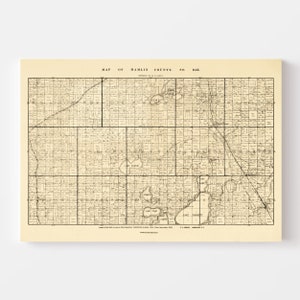Hamlin County South Dakota Map 1897 Old Map of Hamlin County - Etsy