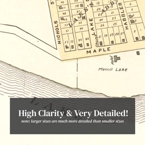 Lake Ann Map 1901 Old Map of Lake Ann Michigan Art Vintage Print Framed ...