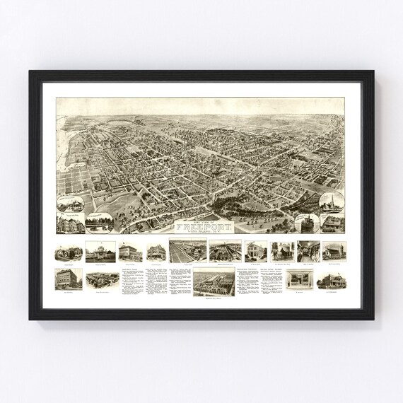 Freeport Map 1909 Old Map of Freeport New York Art Vintage - Etsy