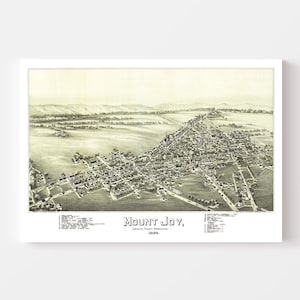 Mount Joy Map 1894 Old Map of Mount Joy Pennsylvania Art Vintage Print ...