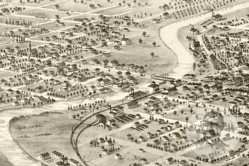 Vintage Berlin Map 1867 Old Map of Berlin Wisconsin | Etsy