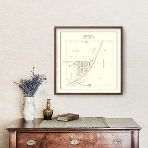 Denton Map 1903 Old Map of Denton Nebraska Art Vintage Print Framed ...