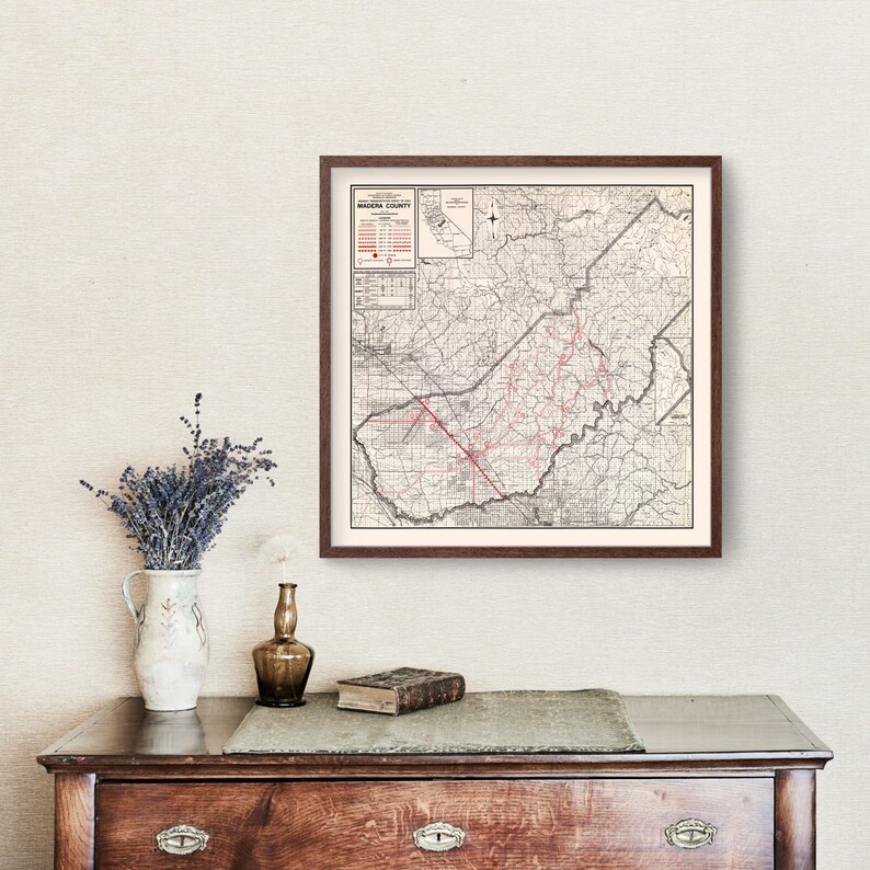 Yuba County Map 1935, Vintage Yuba County Map, Old Yuba County ...
