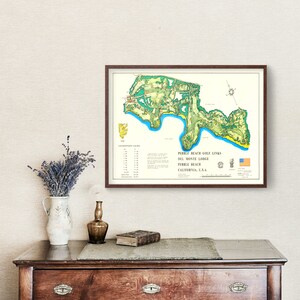 Pebble Beach Golf Links Map 1968 - Old Map of Pebble Beach Golf Links ...