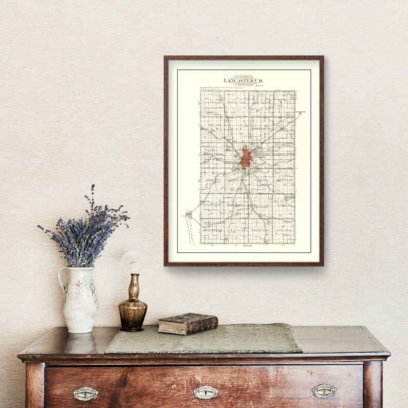 Lancaster County Map 1903, Vintage Lancaster County Map, Old Lancaster ...