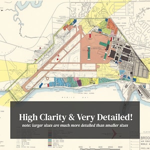 Brookley Air Force Base Map 1952 Old Map of Brookley Air - Etsy