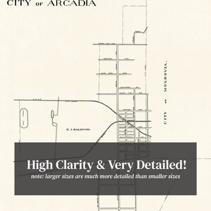 Arcadia Map 1910 Old Map of Arcadia California Art Vintage Print Framed ...