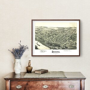 Donora Map 1901 - Old Map of Donora Pennsylvania Art Vintage Print ...