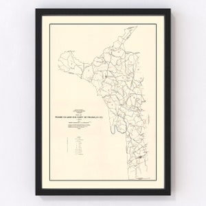 Moore County Map 1935, Vintage Moore County Map, Old Moore County ...
