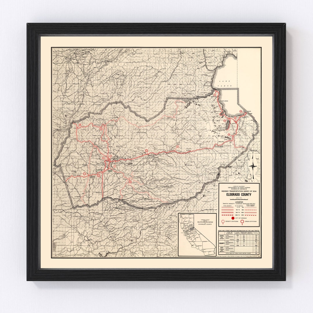 Del Norte County Map 1935, Vintage Del Norte County Map, Old Del Norte ...