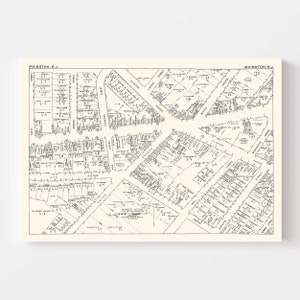 Irvington Map 1947 - Old Map of Irvington Business Section New Jersey ...