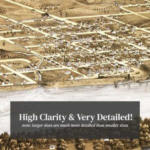 Hermann Map 1869 Old Map of Hermann Missouri Art Vintage Print Framed ...