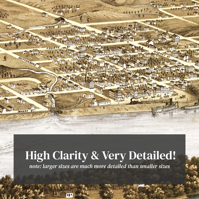 Hermann Map 1869 Old Map of Hermann Missouri Art Vintage - Etsy