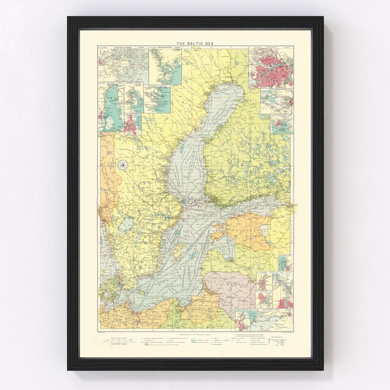 Old Map Baltics - Etsy
