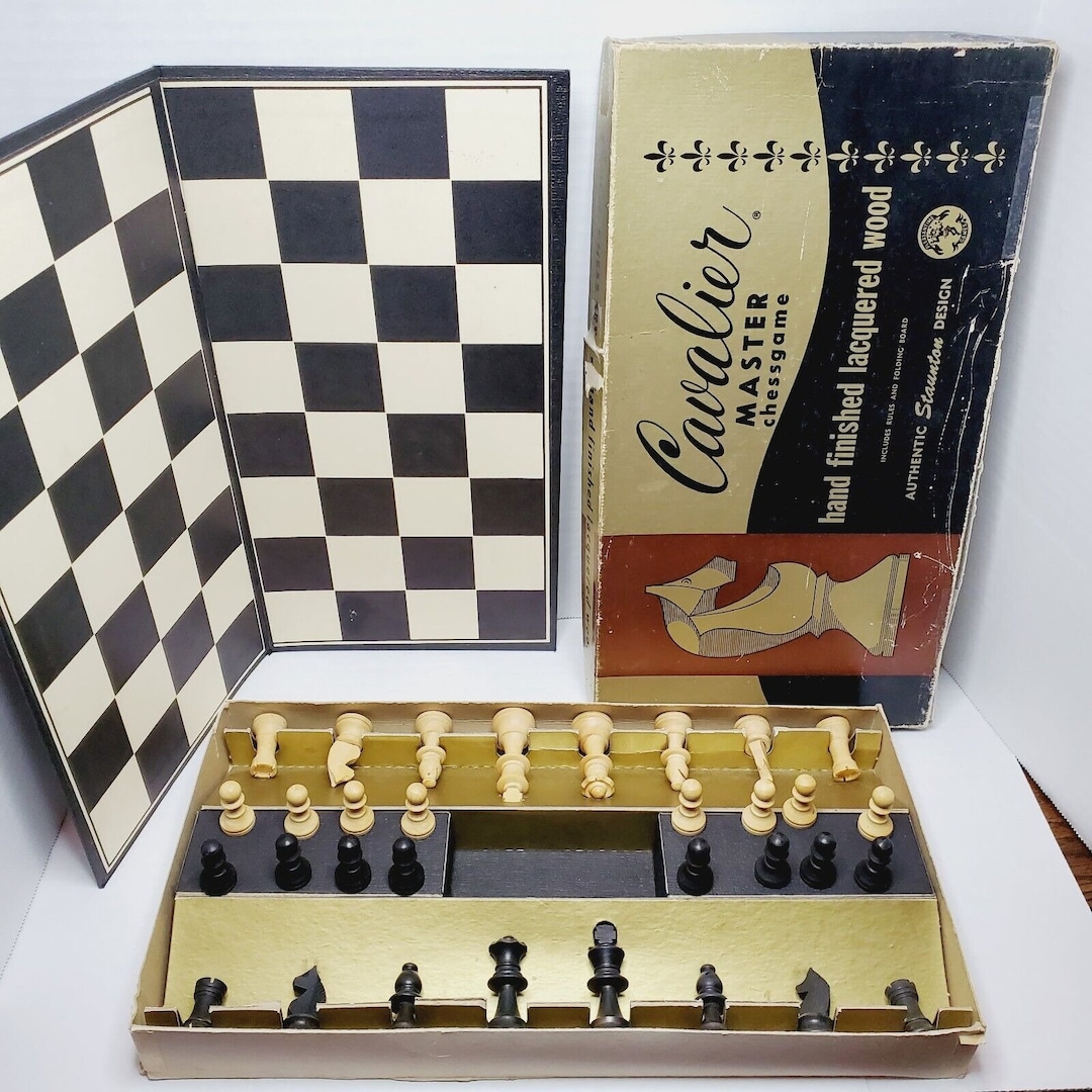 Vintage Cavalier Master Chess Game Hand Finished Lacquered Wood ...