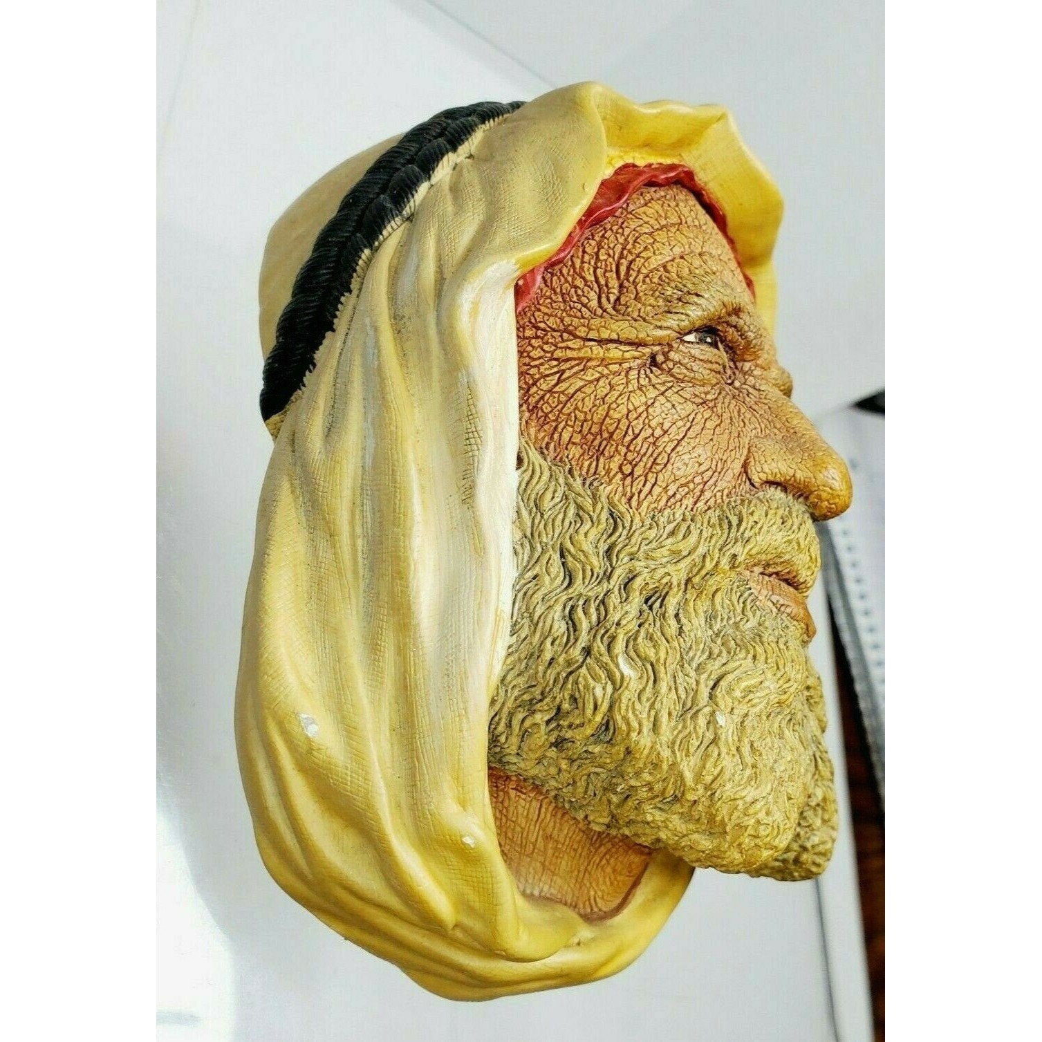 Bossons ARAB SHEIK Chalkware Head Wall Hanging England 1968 Double ...