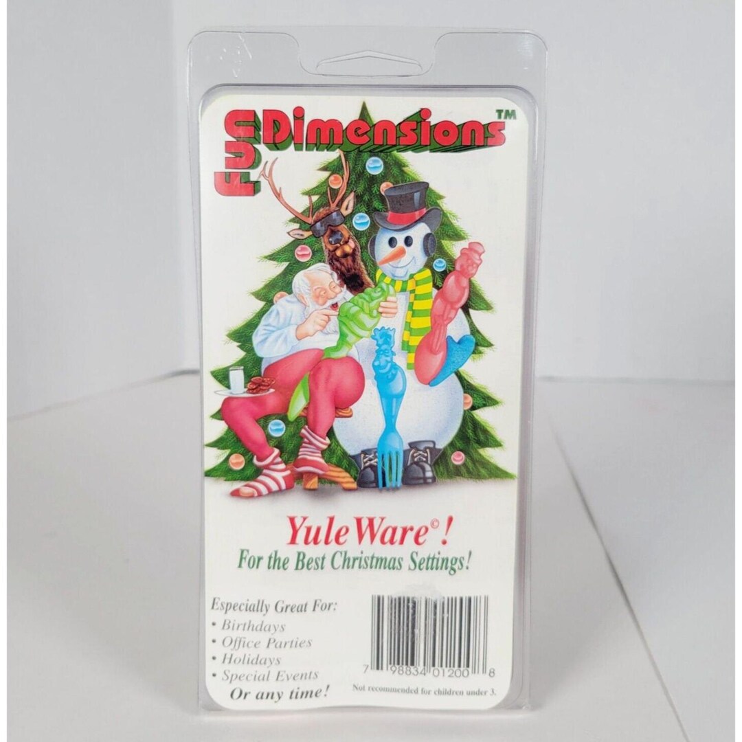 Vintage Heavy Plastic Fun Dimensions Christmas Utensils 12 Pc Fork ...