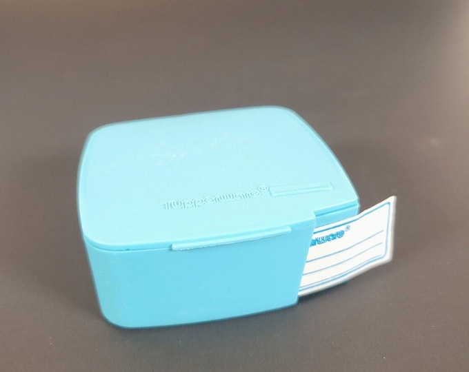 Vintage Tupperware Freezer Label Sticker Dispenser Blue With Labels ...