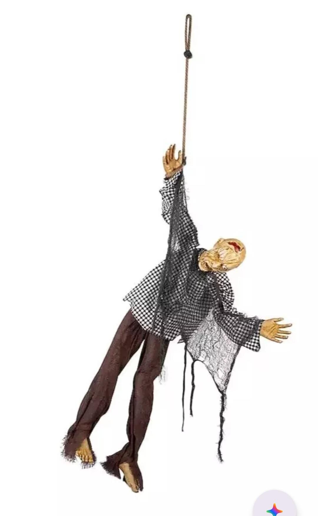 Gemmy Animatronic Lighted Halloween Hanging Zombie Decoration ...