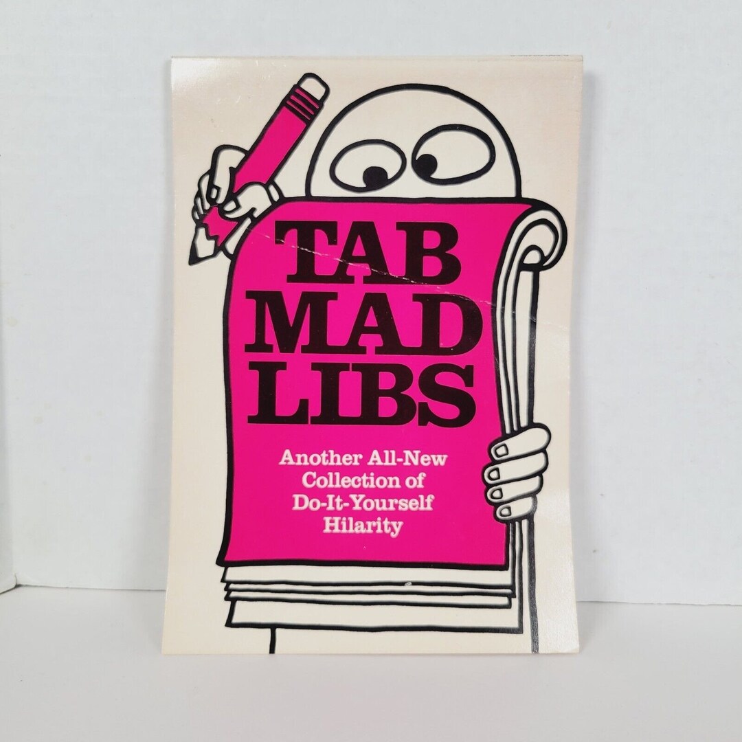 Unused Tab Mad Libs Booklet Do-it-yourself Hilarity Stories Kids - Etsy
