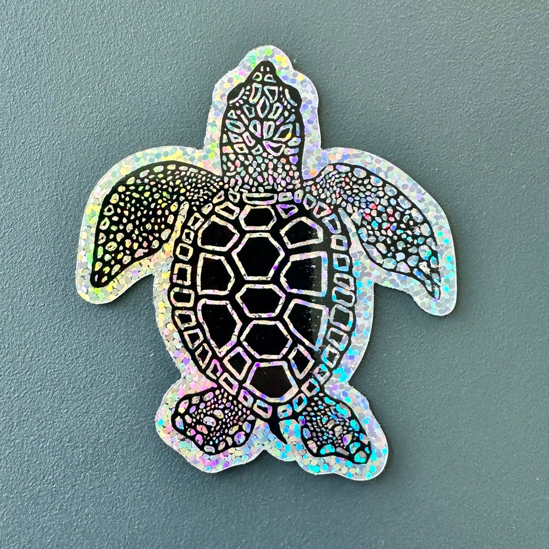 Kemp's Ridley Sea Turtle Sticker | Glitter | Vinyl Decal | Water-proof ...