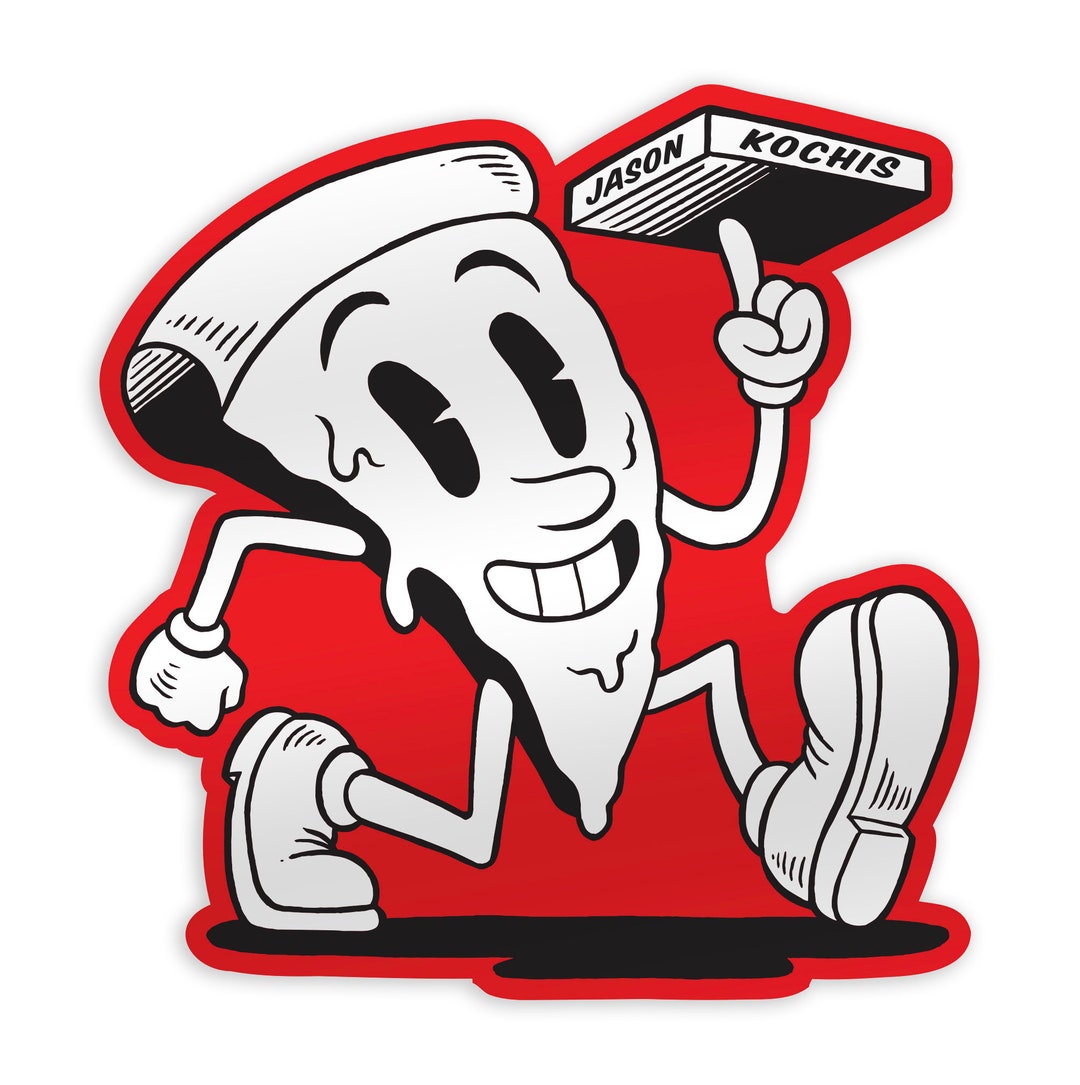 Pizza Guy Vinyl Sticker - Etsy