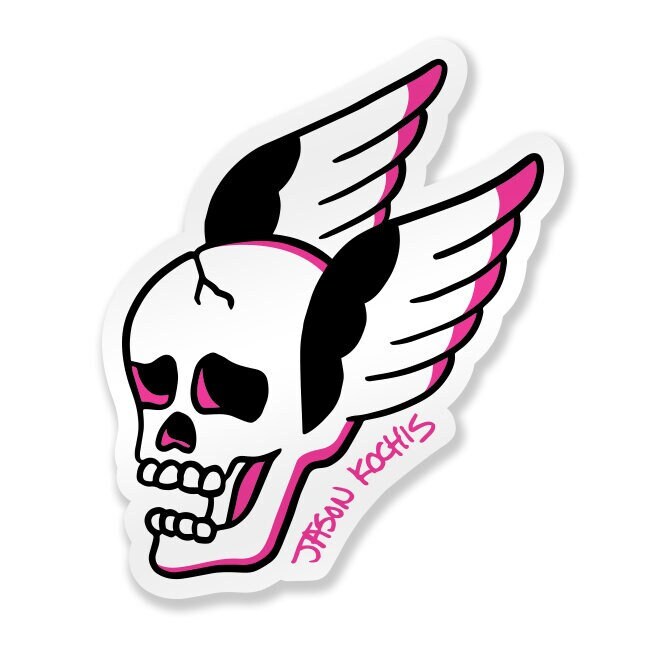 Winged Skull Tattoo Vinyl Sticker - Etsy
