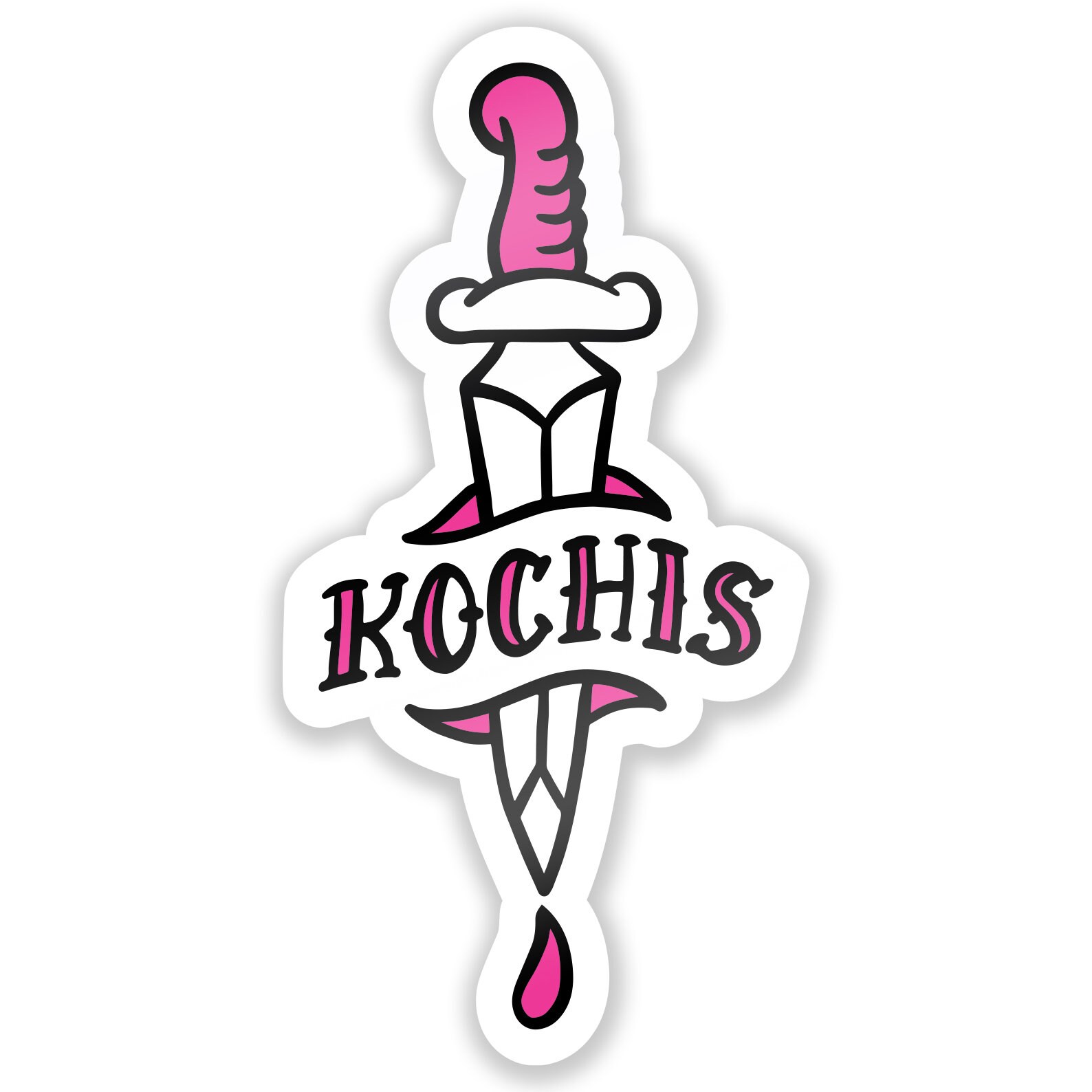 Knife Tattoo Vinyl Sticker - Etsy