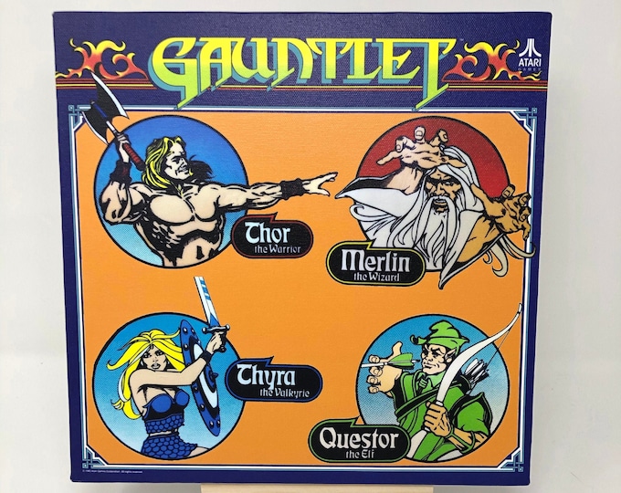 Gauntlet Arcade Game - Character Selection Art Print on 12"x12" Canvas ...