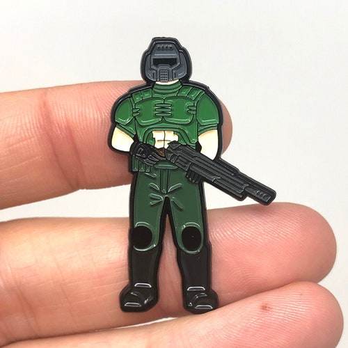 Doom Doom Guy Enamel Pin or Magnet Classic Doom Retro - Etsy