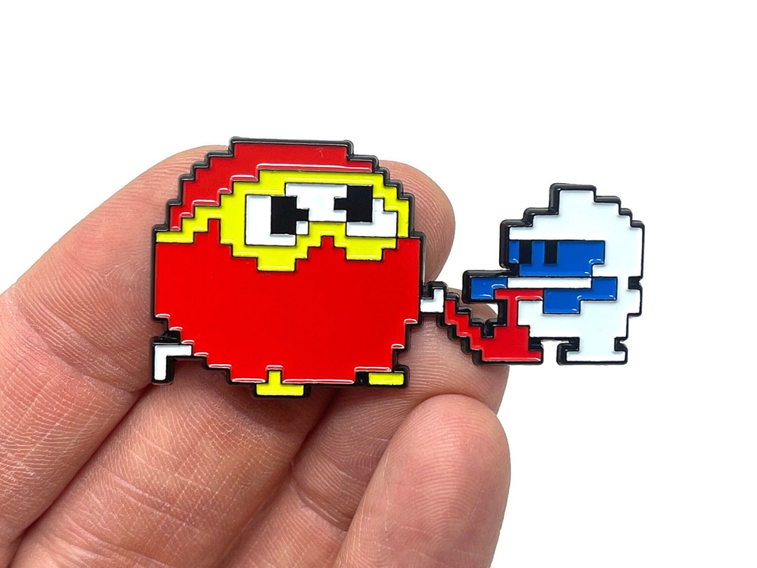 Dig Dug, Arcade Classic, Dig Dug and Pooka 2” Enamel Pin and Magnet ...