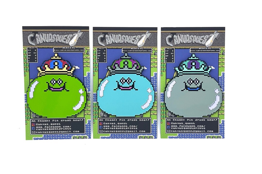Dragon Quest / Dragon Warrior for NES, King Slime 2” Enamel Pin and ...