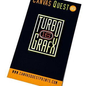 Turbografx-16 Game Console Logo 1.5” Enamel Pin and Magnet - Classic ...