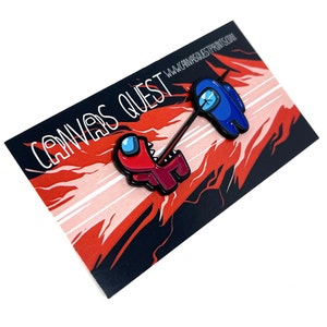 Among Us, Imposter and Crew Mate Pointy Tongue Kill, 2” Enamel Pin and ...