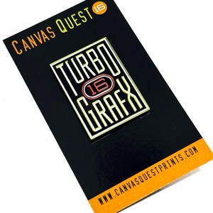 Turbografx-16 Game Console Logo 1.5” Enamel Pin and Magnet - Classic ...