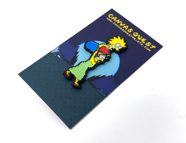 The Simpsons Arcade Game Marge and Lisa enamel pin or magnet | Etsy