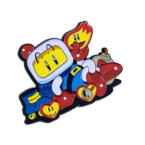 Super Bomberman for SNES, Bomberman and His Items 1.75” Enamel Pin and ...