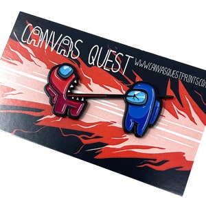 Among Us, Imposter and Crew Mate Pointy Tongue Kill, 2” Enamel Pin and ...