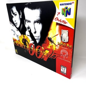 GoldenEye 007 N64 Box Art on 16x20 canvas retro | Etsy