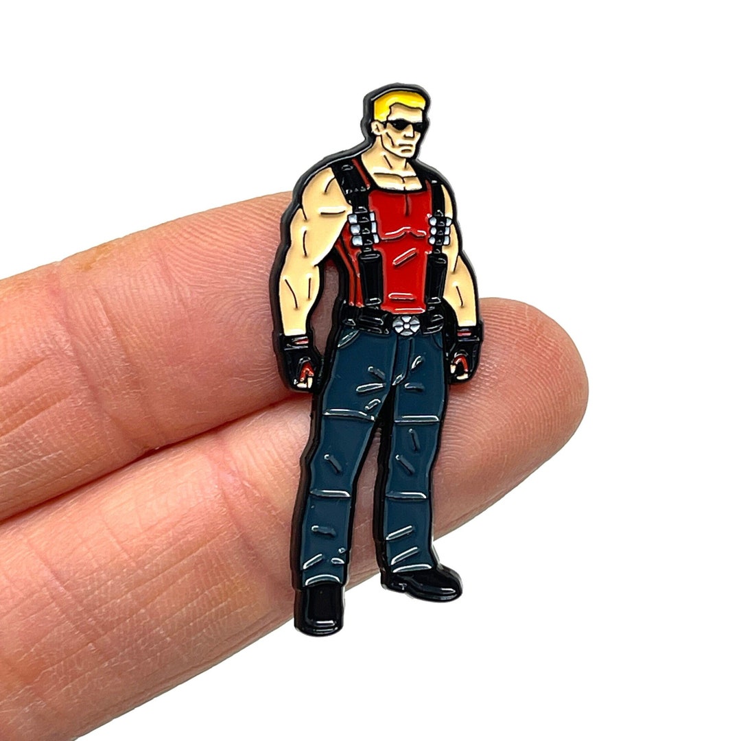 Duke Nukem Series Duke Nukem 175” Enamel Pin And Magnet Classic Video Game Console Art