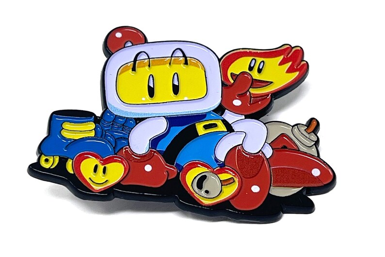 Super Bomberman for SNES Bomberman and His Items 1.75 Enamel - Etsy