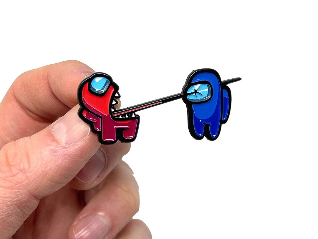 Among Us, Imposter and Crew Mate Pointy Tongue Kill, 2” Enamel Pin and ...