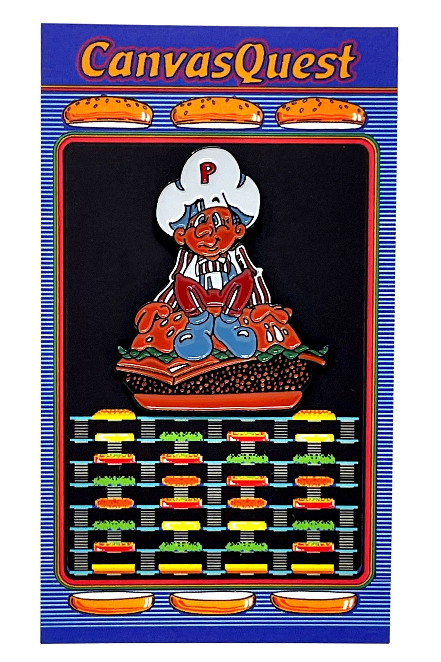 Burgertime Arcade Cabinet Chef Peter Pepper 1.5 Enamel Pin | Etsy