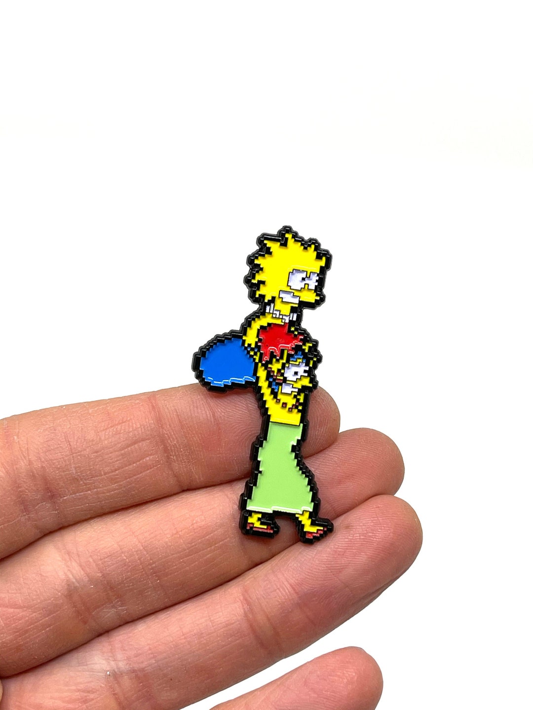 The Simpsons Arcade Game - Marge and Lisa Enamel Pin or Magnet ...